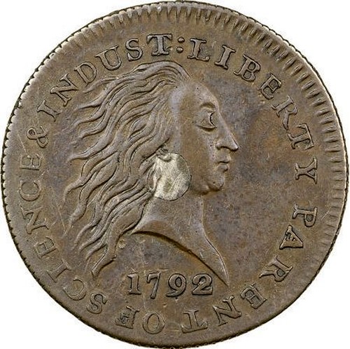 USA One Cent "Miss Liberty" 1792 coin value KM# PnE1 | coinscatalog.NET