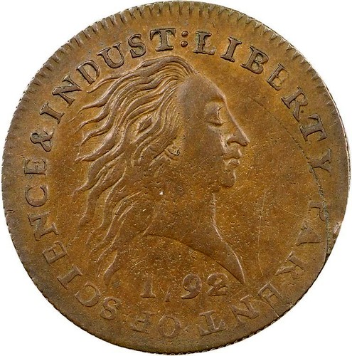 USA One Cent "Birch cent" 1792 coin value KM# PnI1 | coinscatalog.NET