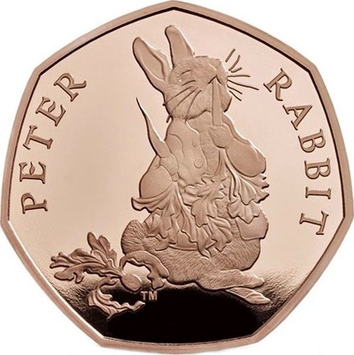 Great Britain Gold 50 Pence "Peter Rabbit" 2018 coin value ...