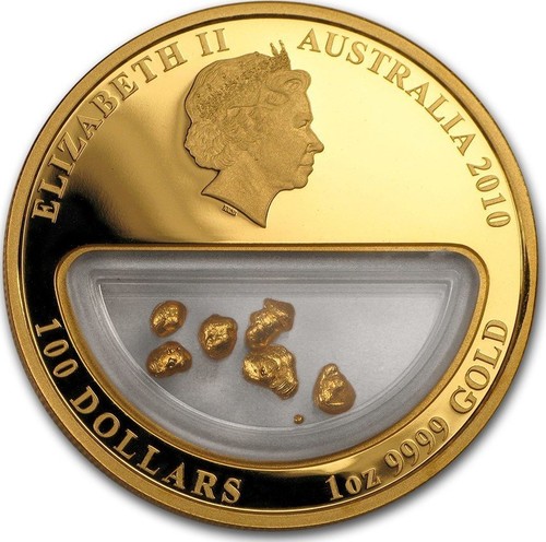 Australian 1 Oz Gold 100 Dollars "Treasures of Australia" 2010 coin ...