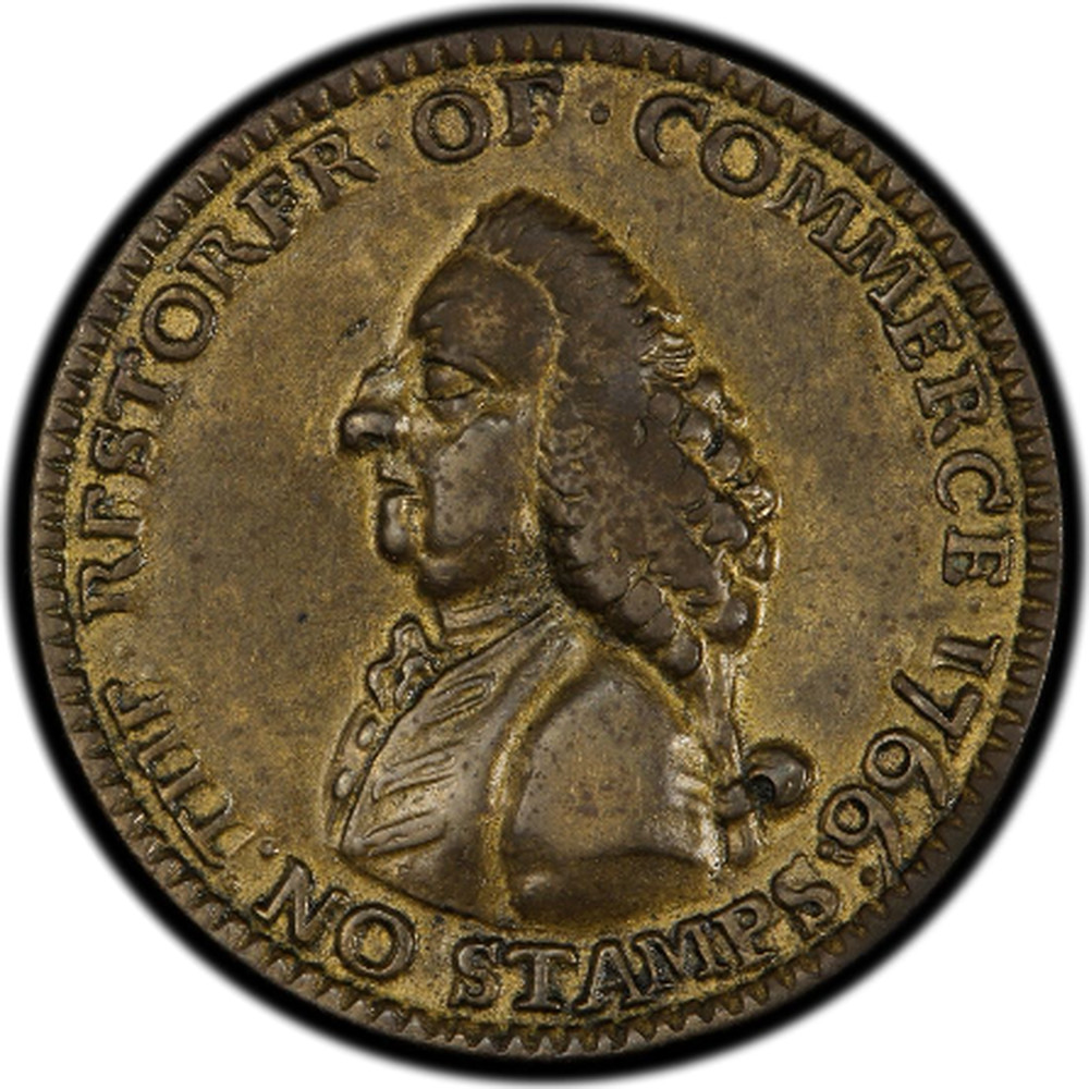 USA Halfpenny William Pitt tokens 1766 coin value KM# Tn24a ...