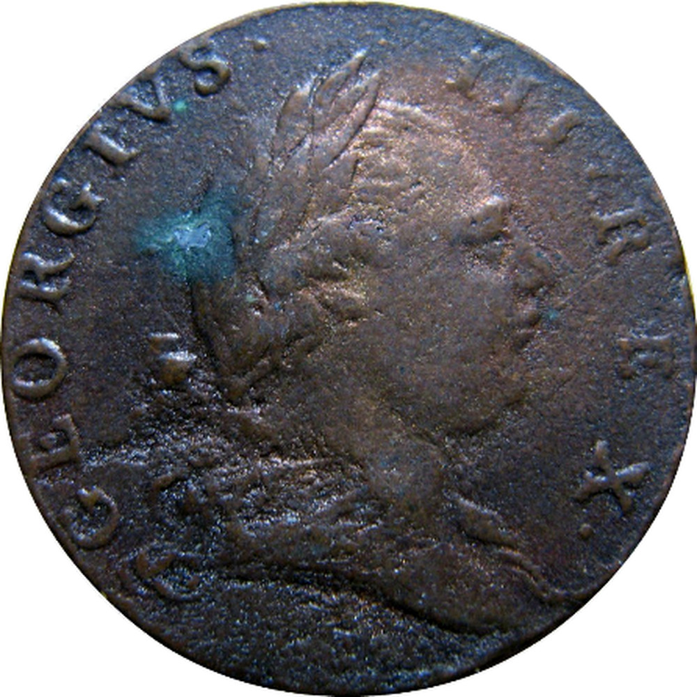 USA Halfpenny "George III" 1773 coin value KM# Tn25.1 | coinscatalog.NET