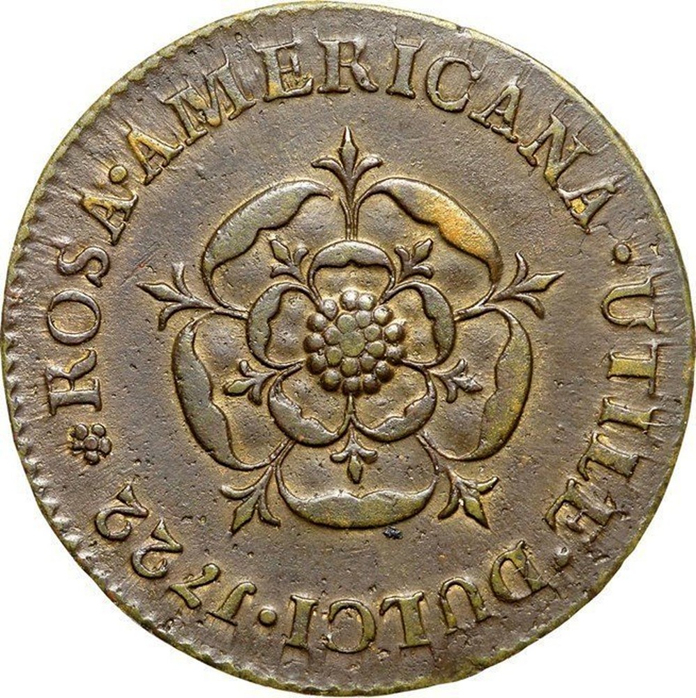 USA Penny Rosa Americana 1722 coin value KM# 5 | coinscatalog.NET