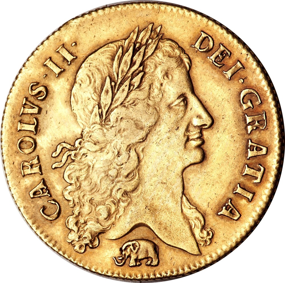 Great Britain Gold 2 Guineas "Charles II" 1664 coin value KM# 425.2 ...