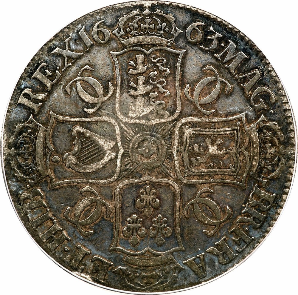 Great Britain Silver Crown "Charles II" 1662 coin value KM# 417.4 ...
