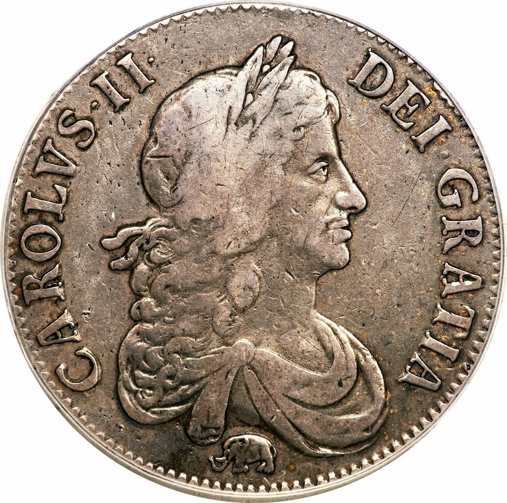 Great Britain Silver 1/2 Crown "Charles II" 1666 coin value KM# 428.2 ...