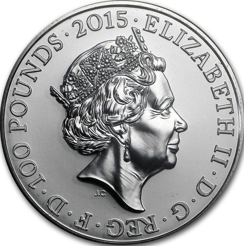 Great Britain Silver Five Pounds "Buckingham Palace" 2014 coin value KM ...