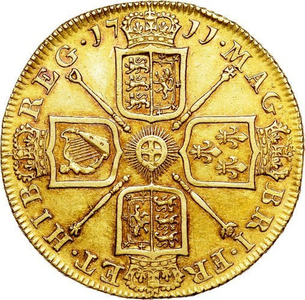 Great Britain Gold 2 Guineas "Anne" 1709-1714 coin value KM# 531 ...