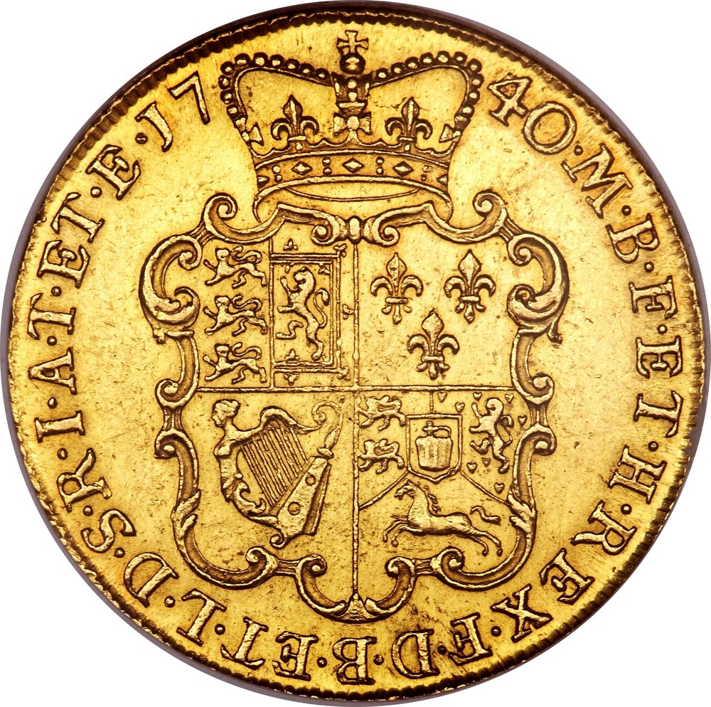 Great Britain Gold 2 Guineas "George II" 1739-1740 coin value KM# 578 ...