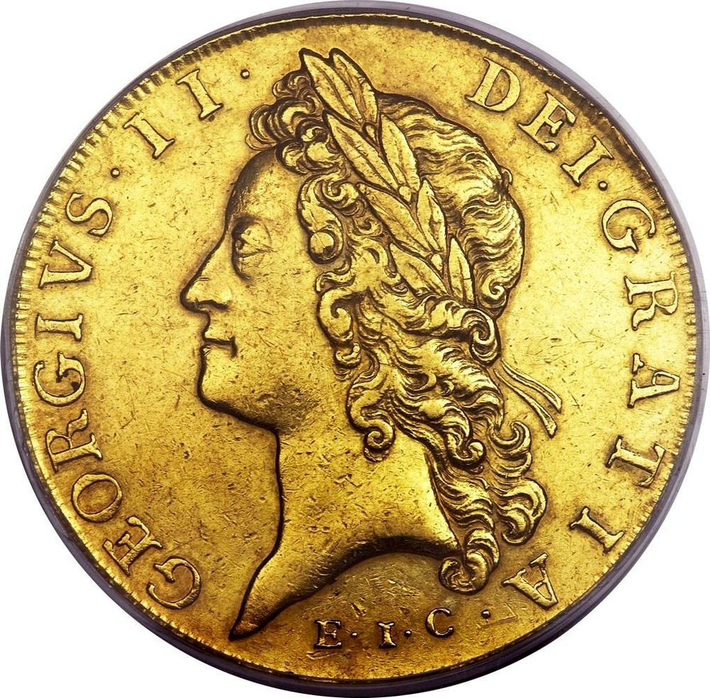 Great Britain Gold 5 Guineas "George II (5 Guineas)" 1746 coin value KM ...