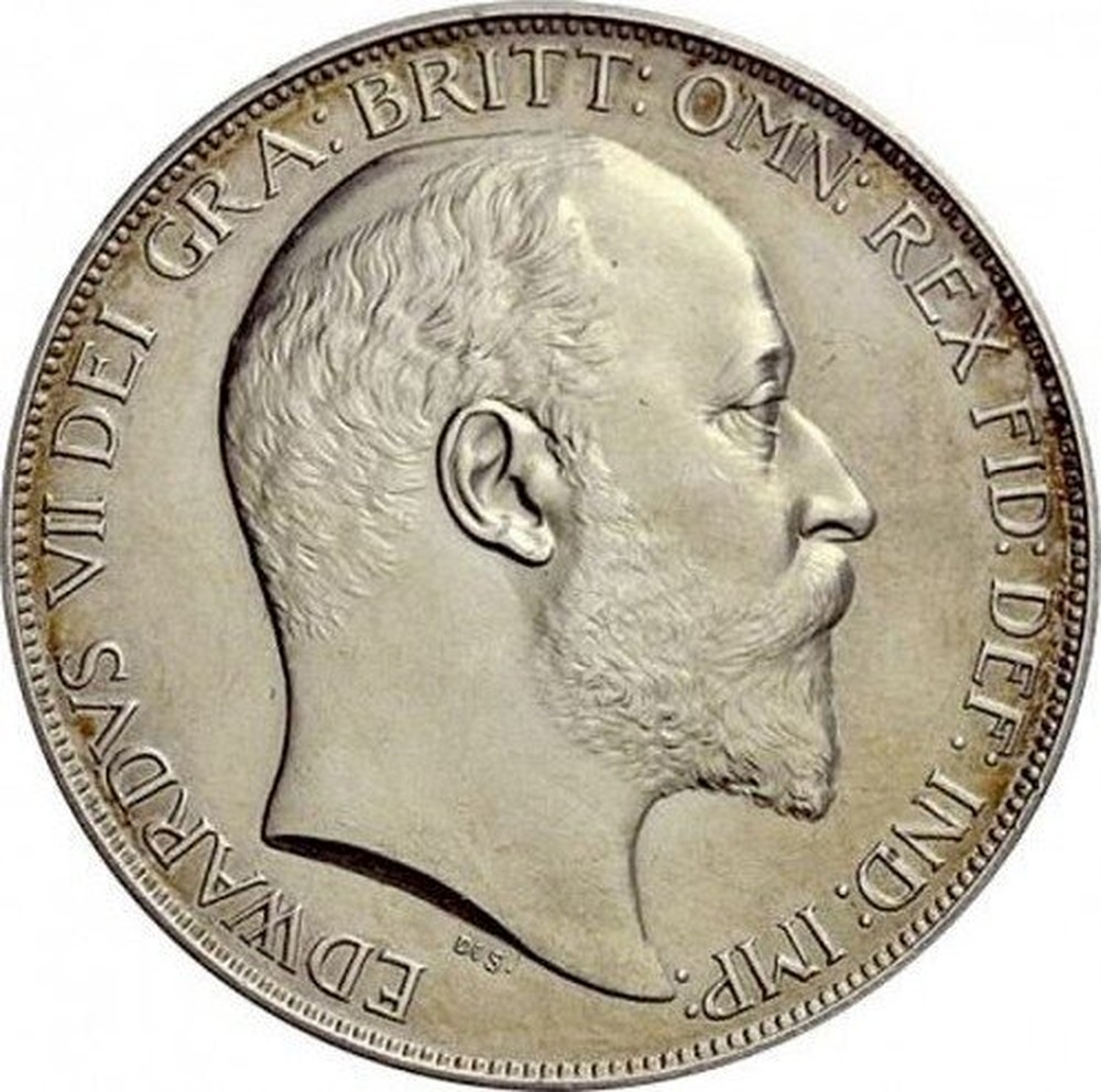 Great Britain Silver Crown "Edward VII" 1902 coin value KM# 803 ...