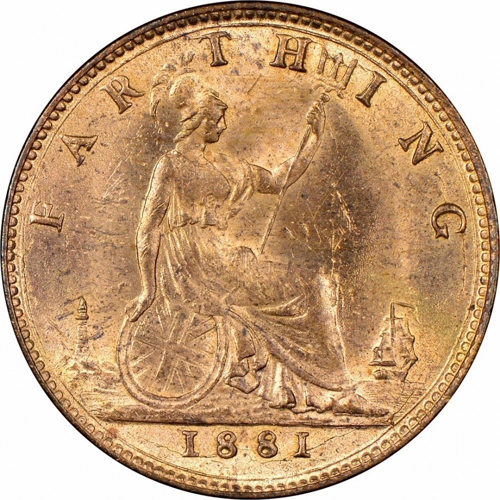 Great Britain One Penny "Victoria" 1874-1894 coin value KM# 755 ...