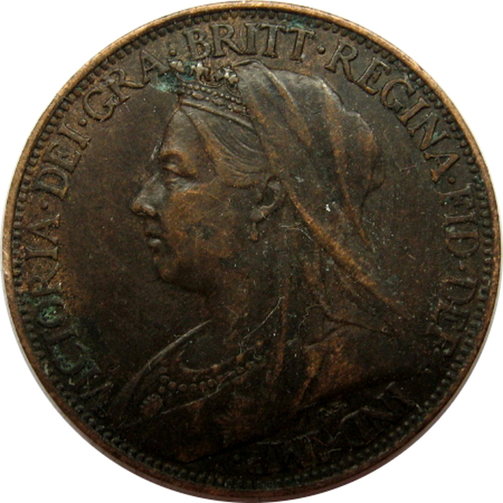 Great Britain One Penny "Victoria" 1895-1901 coin value KM# 790 ...