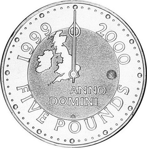 Great Britain Five Pounds "Millennium" 1999-2000 coin value KM# 1006 ...