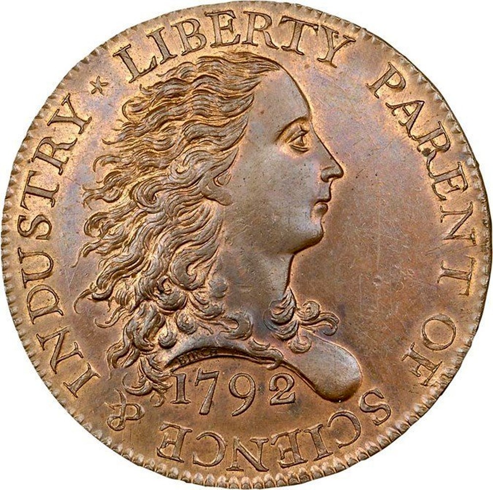USA Disme "Liberty Parent of Science & Indus" 1792 coin value KM# PnC1 ...