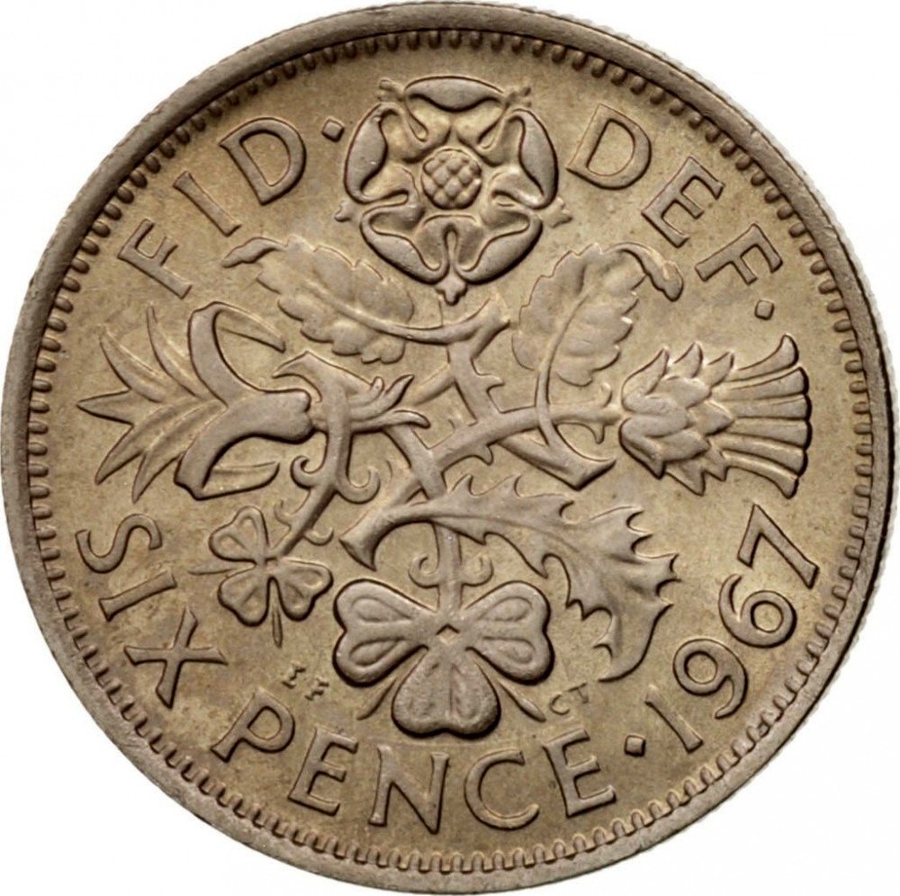 Great Britain Six Pence "Elizabeth II" 1953 coin value KM# 889 ...