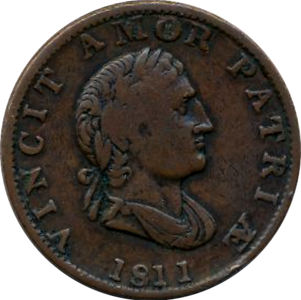 Great Britain Halfpenny "Yorkshire - British Naval" 1812 coin value ...