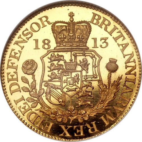 Great Britain Gold 1 Guinea "Pattern" 1813 coin value KM# Pn71 ...