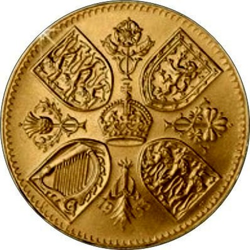 Great Britain Five Shillings "Coronation Crown" 1953 coin value ...