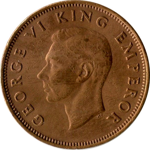 New Zealand Half Penny George VI 1940 1947 Coin Value KM 12