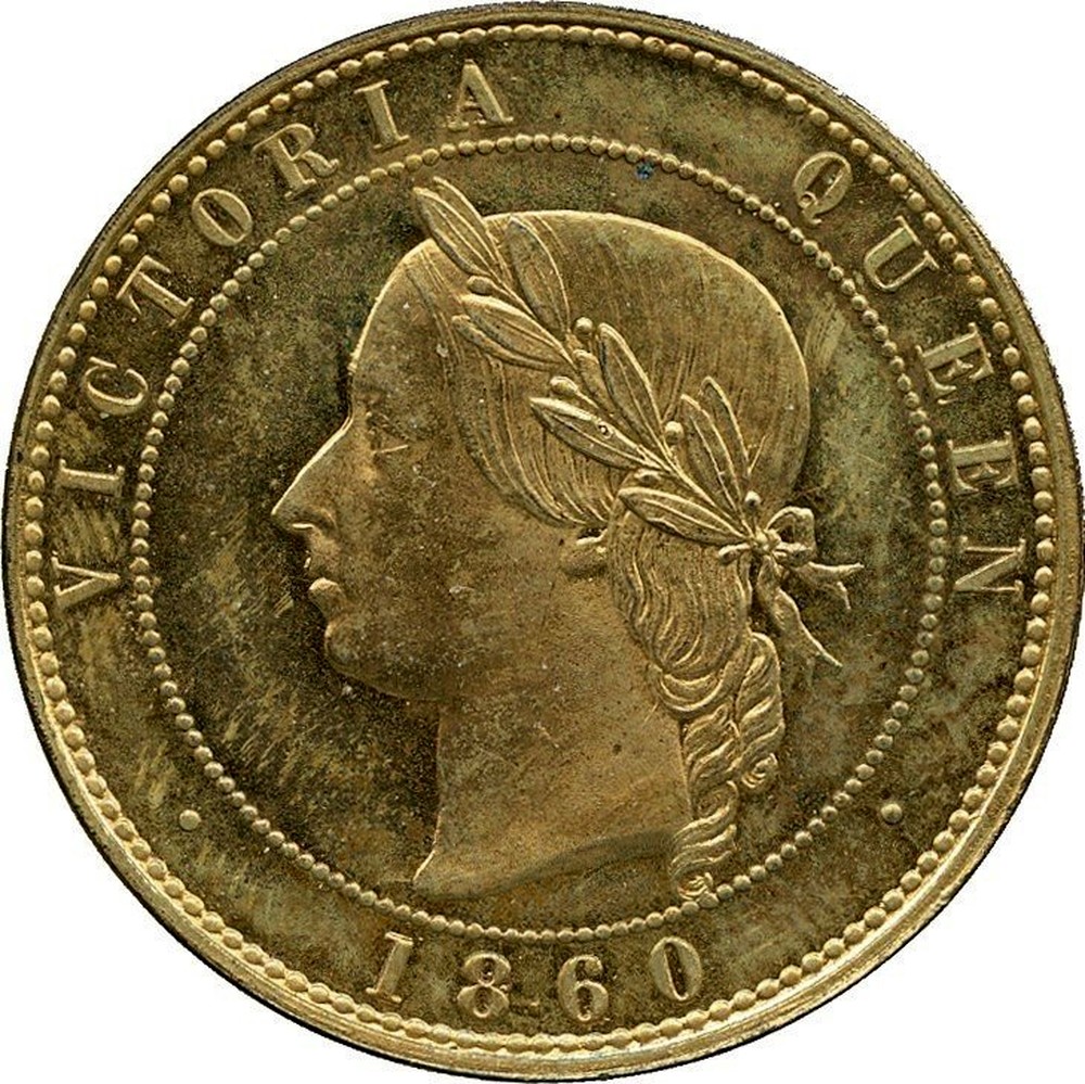 Great Britain One Penny "Victoria Queen Joseph Moore Pattern" 1860 coin ...