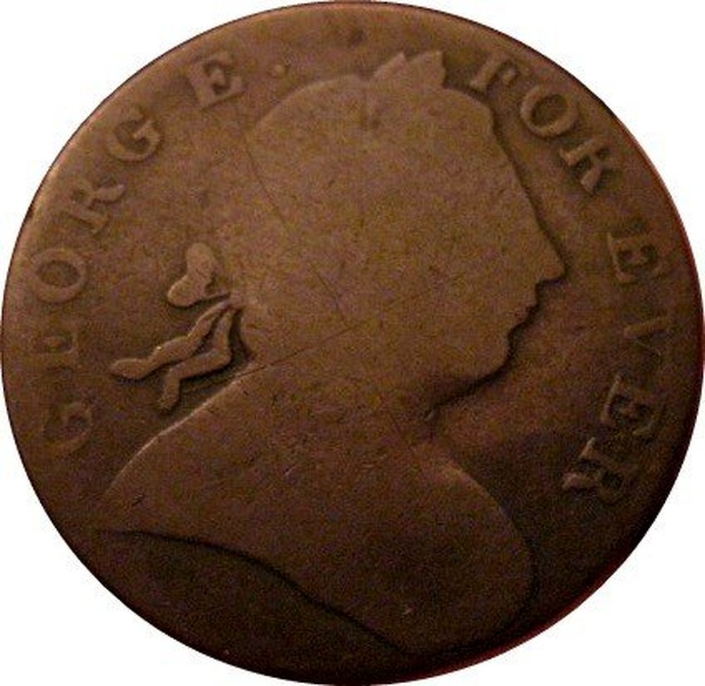 Great Britain 1/2 Penny "George For Ever - Britons For Ever" 1780 coin ...