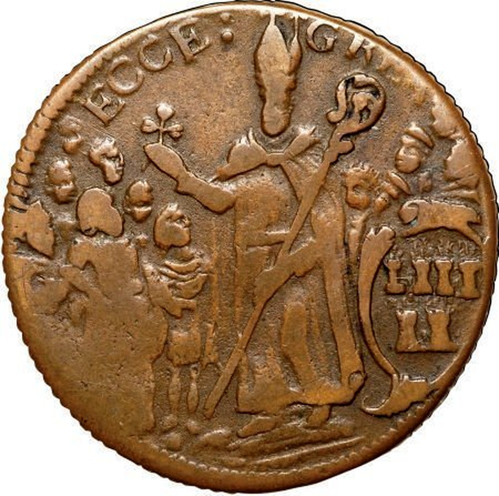 USA Halfpenny St. Patrick or Mark Newby 1682 coin value KM# 2 ...