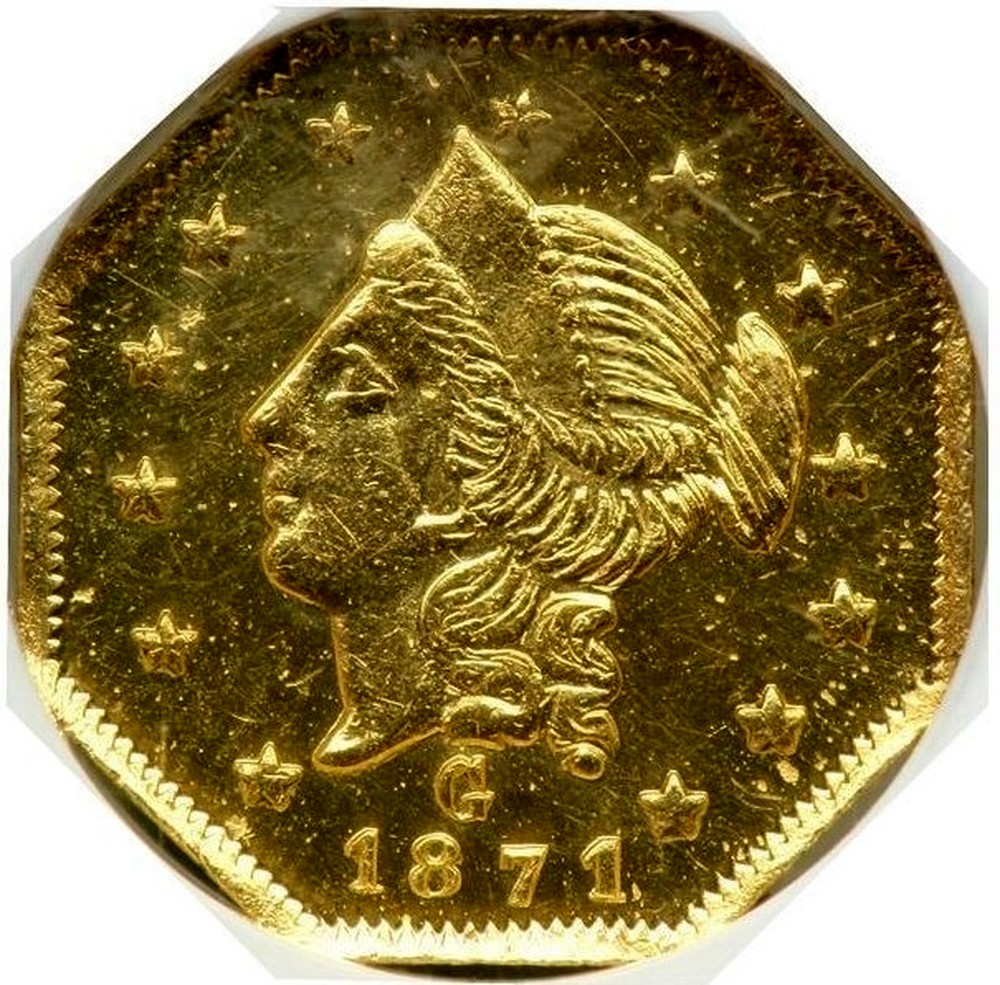 USA Gold 1 Dollar "California Liberty (Octagonal)" 1853-1863 coin value ...