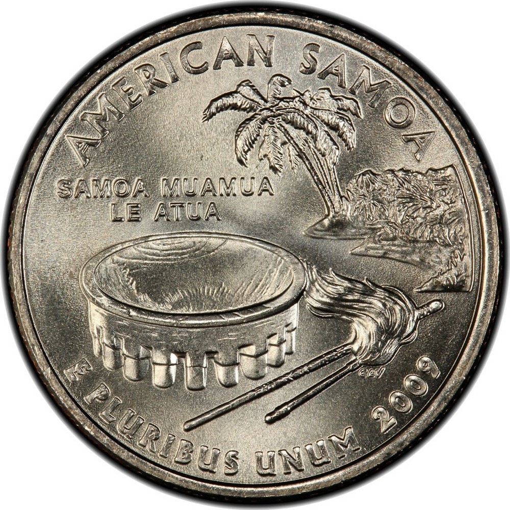 USA Quarter Dollar "American Samoa" 2009 coin value KM# 448 ...