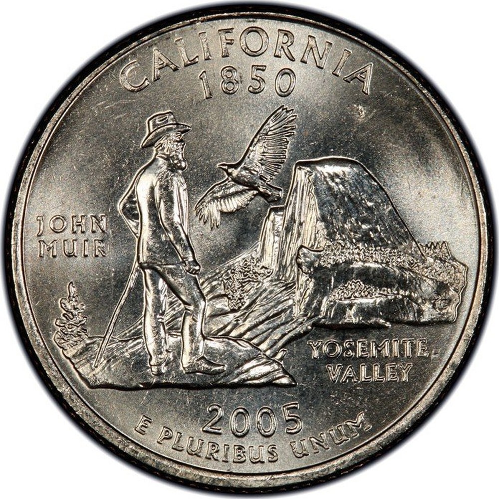 USA Silver Quarter Dollar "California" 2005 coin value KM# 370a ...