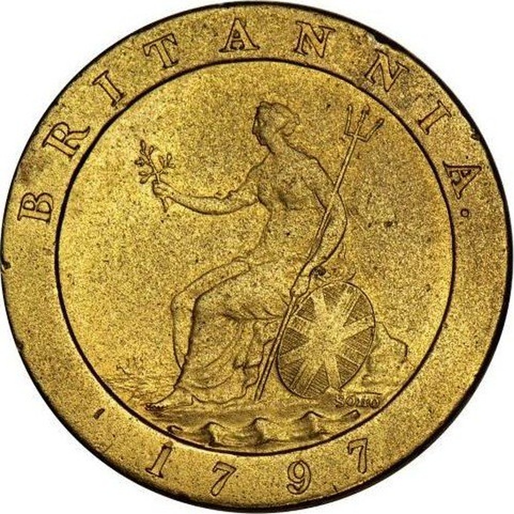 Great Britain Two Pence "Cartwheel" 1797 coin value KM# 619a ...