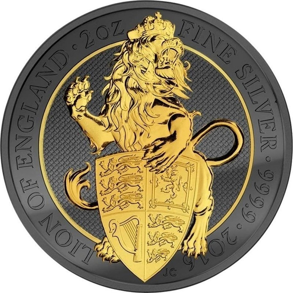 Great Britain 1/4 Oz Gold 25 Pounds "Queen's Beasts The Lion" 2016-2017 ...