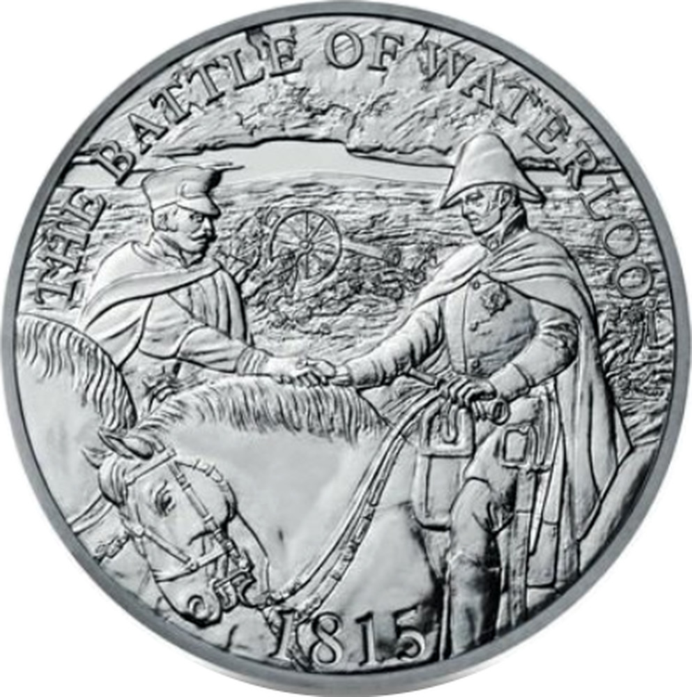 Great Britain Silver Five Pounds "Battle of Waterloo. Piedfort" 2015 ...