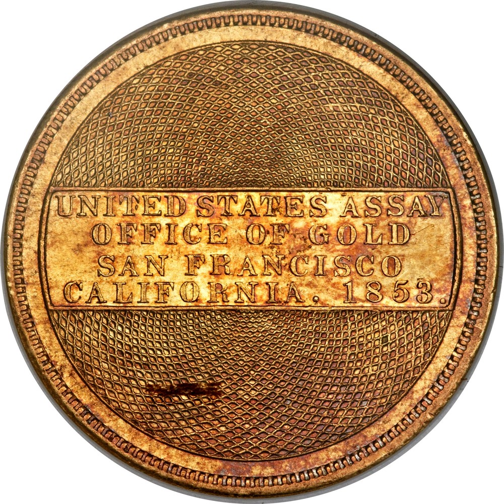 USA Gold Twenty Dollars "Ingot U.S. Assay Office San Francisco" 1853 ...