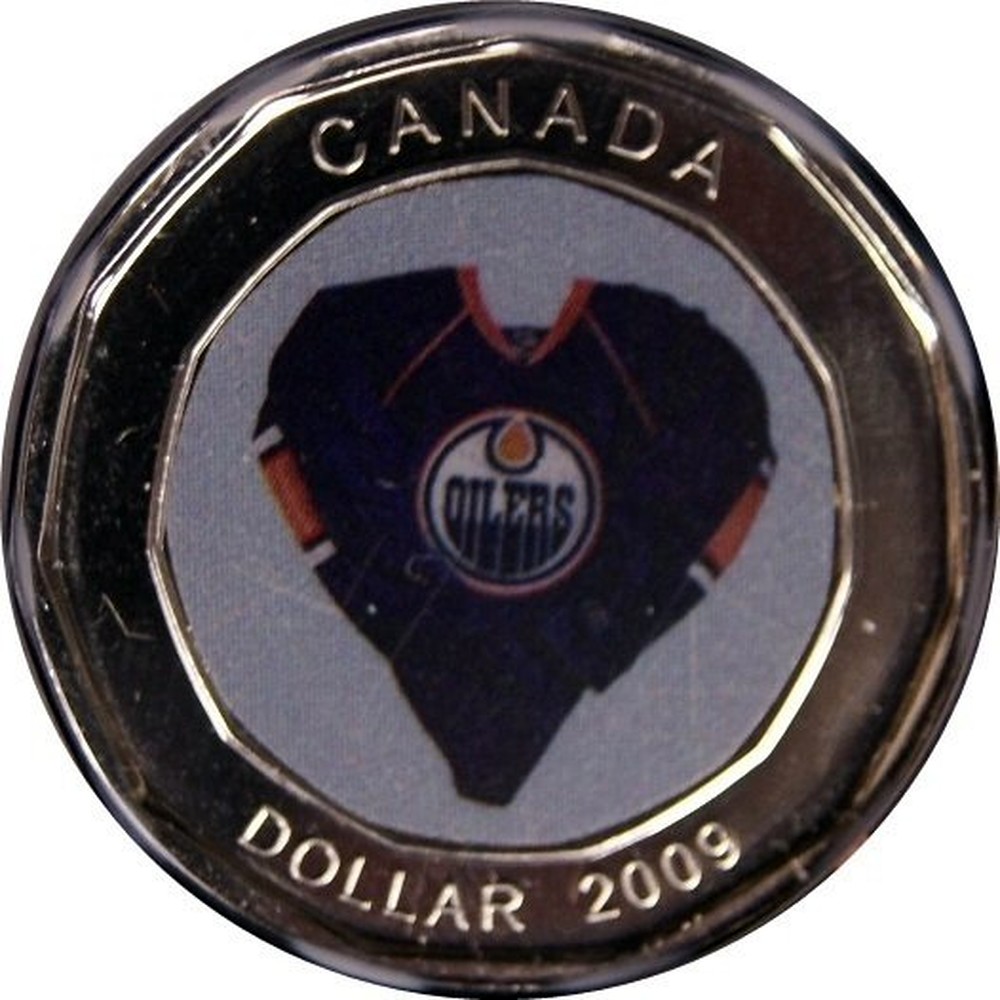 Canadian Silver 50 Cents "Edmonton Oilers" 2009 coin value KM# 846 ...