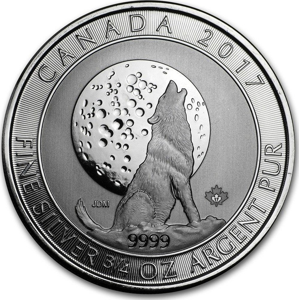 Canadian Silver 100 Dollars "Wolves" 2019 coin value | coinscatalog.NET
