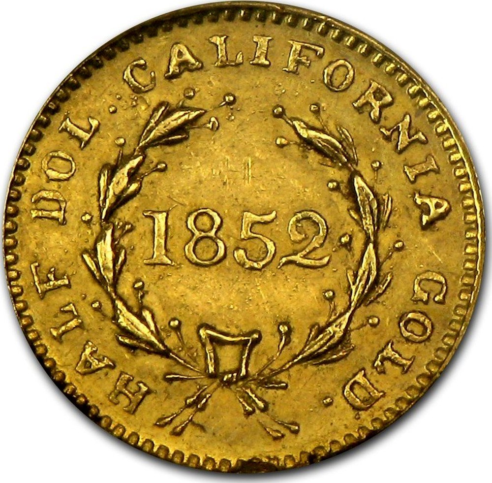 USA Gold Half Dol. "Liberty (Round)" 1852 coin value | coinscatalog.NET
