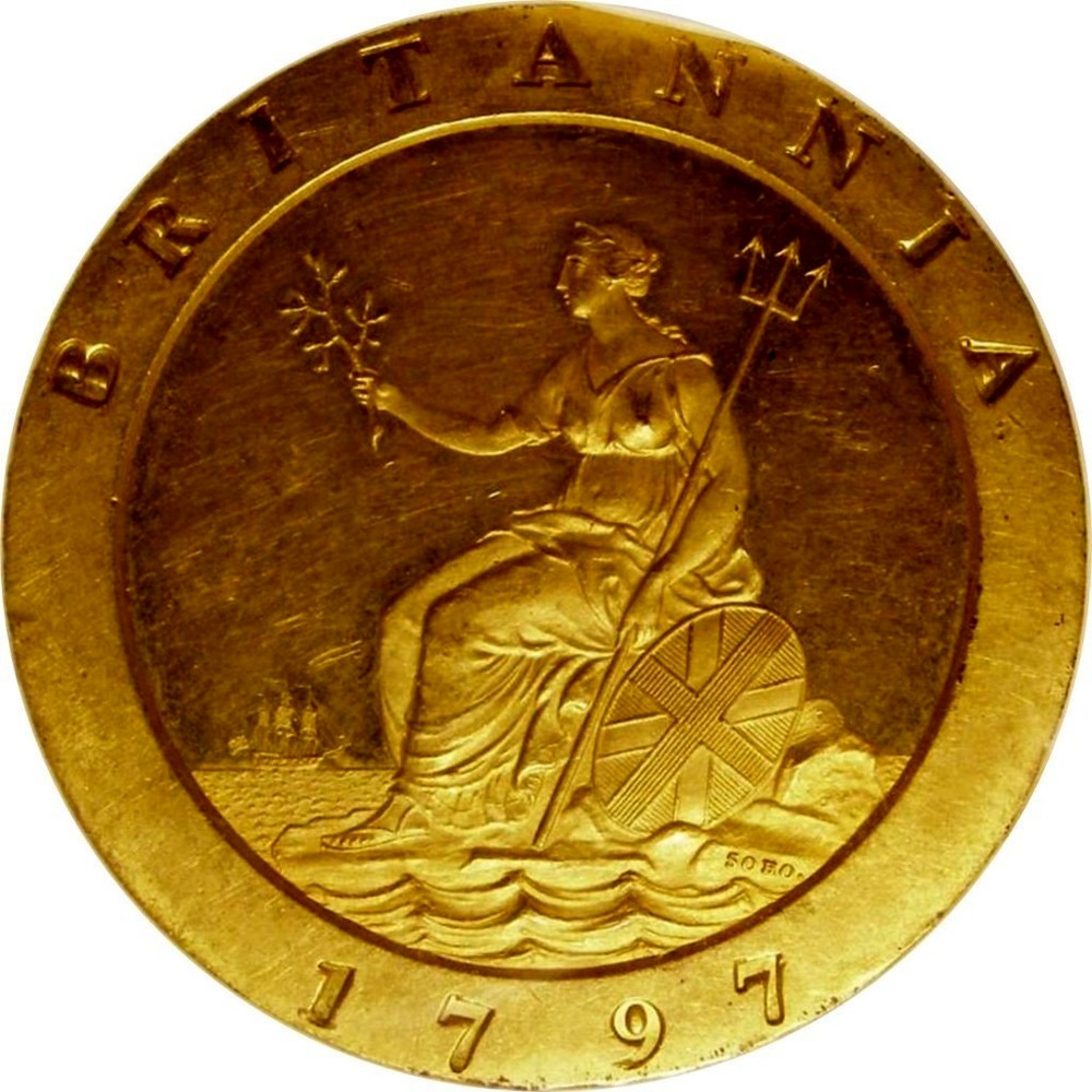 Great Britain Two Pence "Cartwheel" 1797 coin value KM# 619a ...