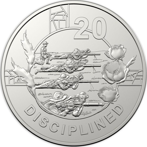 Australian 20c "Anzac Spirit - Disciplined" 2018 coin value ...