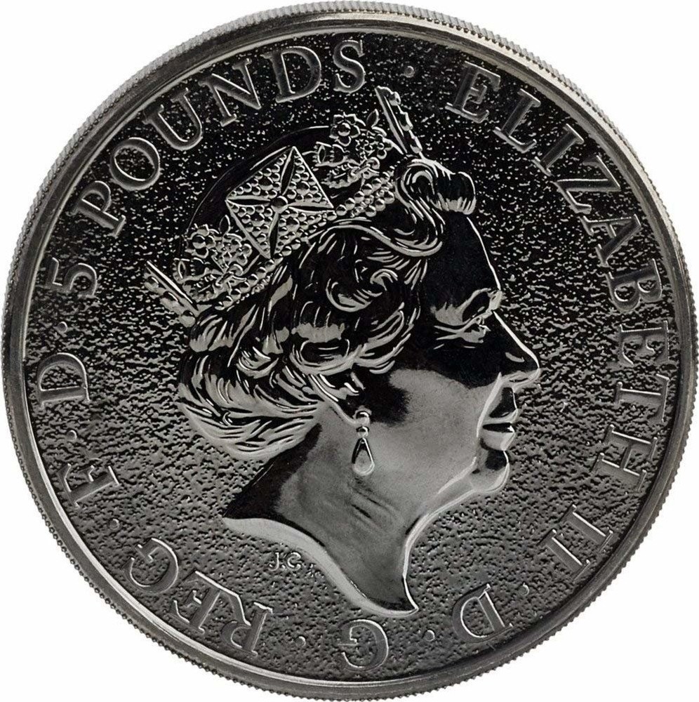 Great Britain 1 Oz Platinum 100 Pounds "Red Dragon of Wales" 2018 coin ...