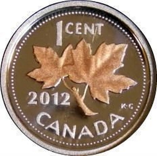 Canadian Silver Cent "Farewell to the Penny" 2012 coin value KM# 1428 ...