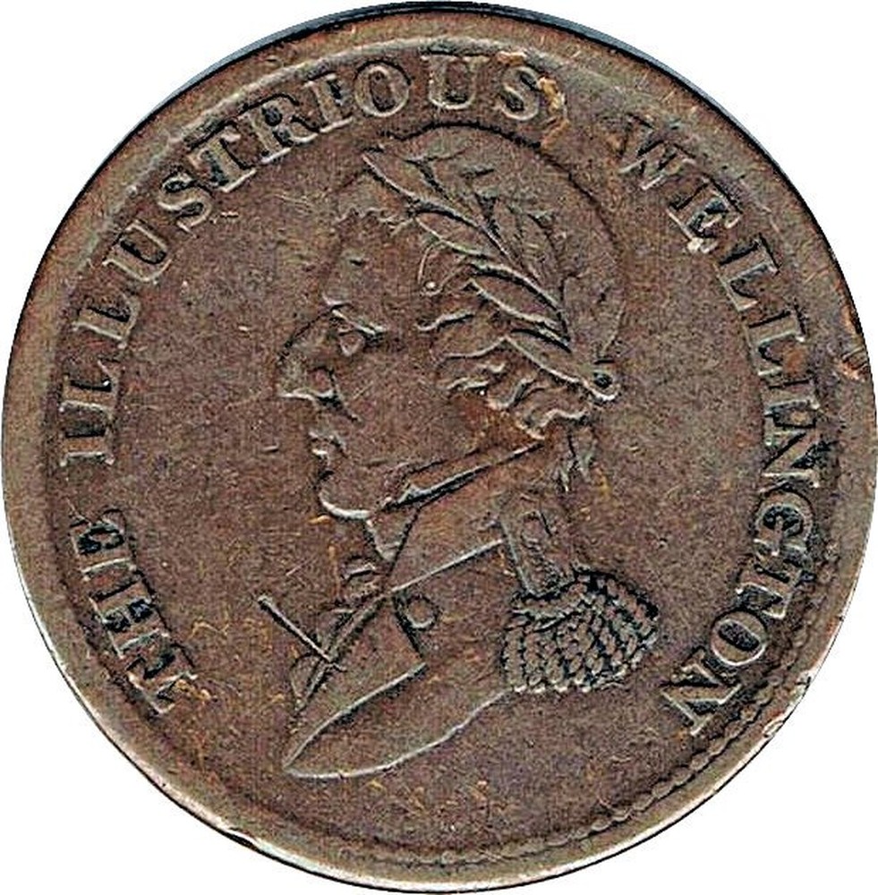 Canadian 1/2 Penny Token "Wellington" 1812 coin value | coinscatalog.NET