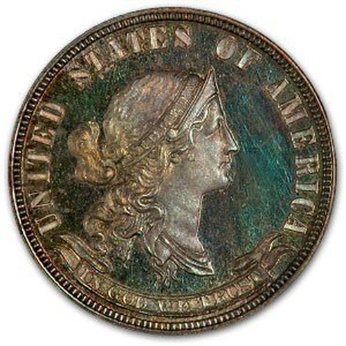 USA Silver 25 Cents "Standard Pattern Quarter" 1870 coin value ...