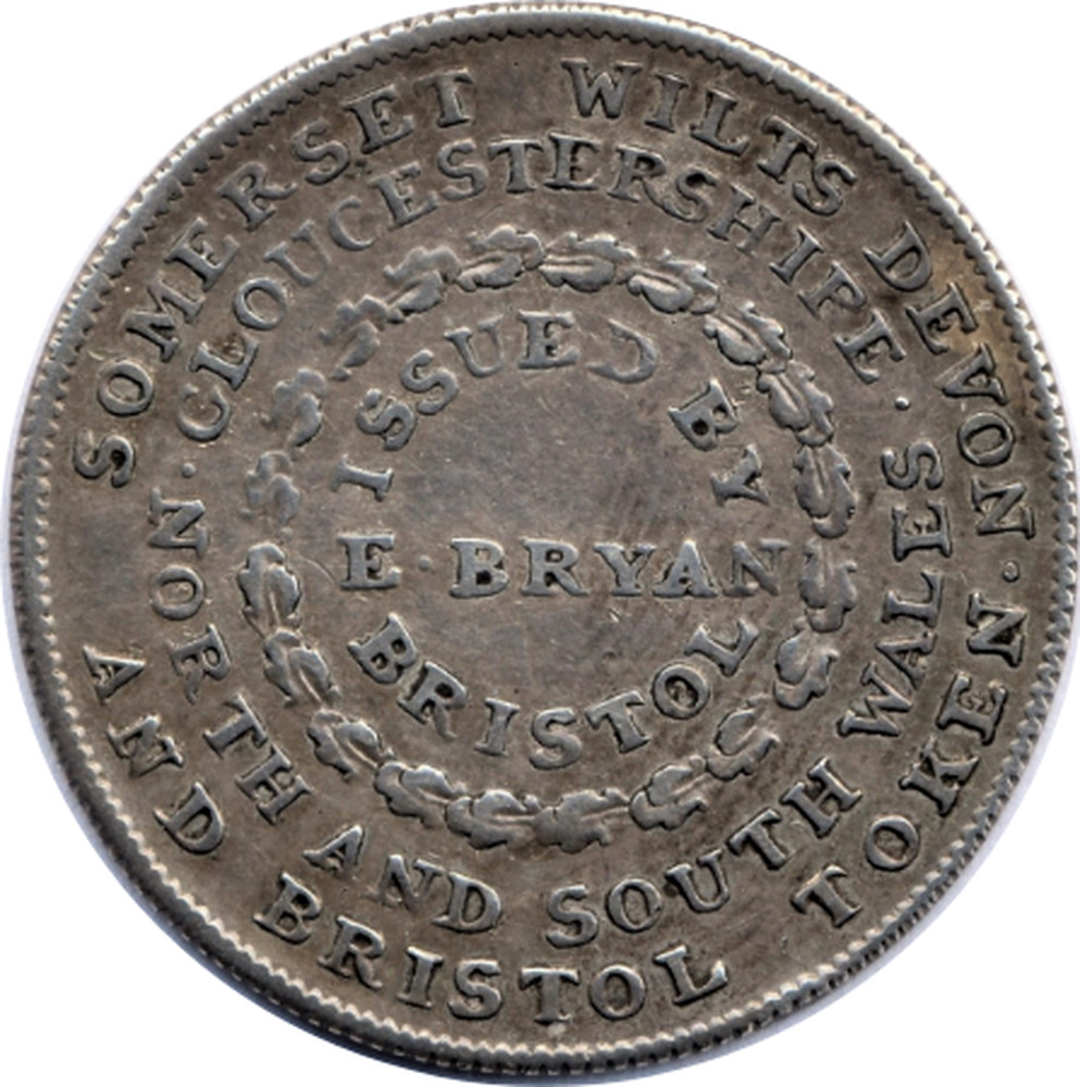 Great Britain Silver One Shilling "Somersetshire - Bristol E. Bryan ...