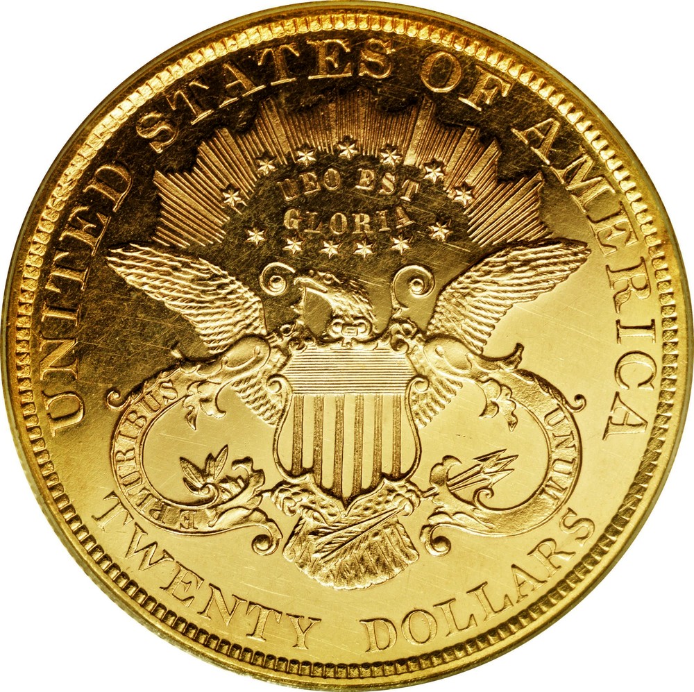 USA Gold Twenty Dollars "Quintuple Stella" 1879 coin value KM# Pn1728 ...