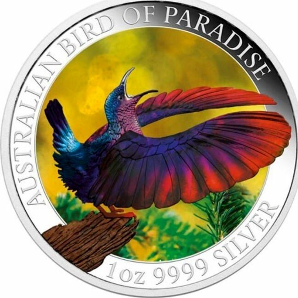 Australian 1 Oz Silver 1 Dollars "Bird of Paradise" 2018 coin value ...