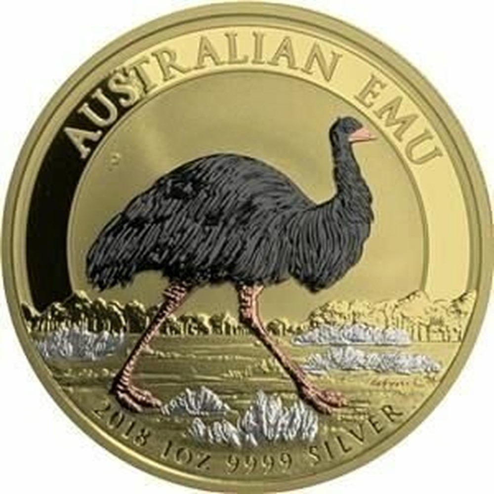 Australian 1 Oz Silver 1 Dollar "Australian Emu" 2018 coin value ...