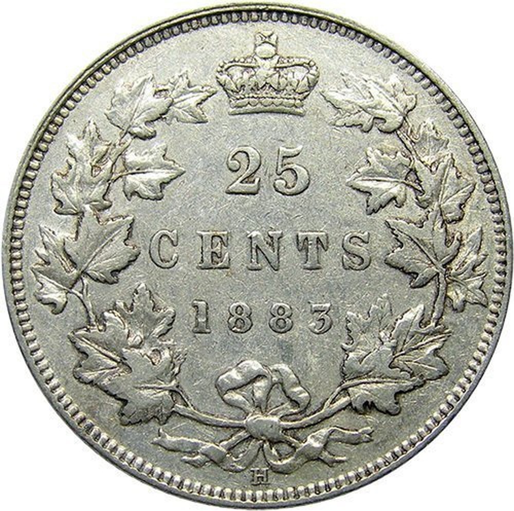 Canadian Silver 25 Cents "Victoria" 1870-1901 coin value KM# 5 ...