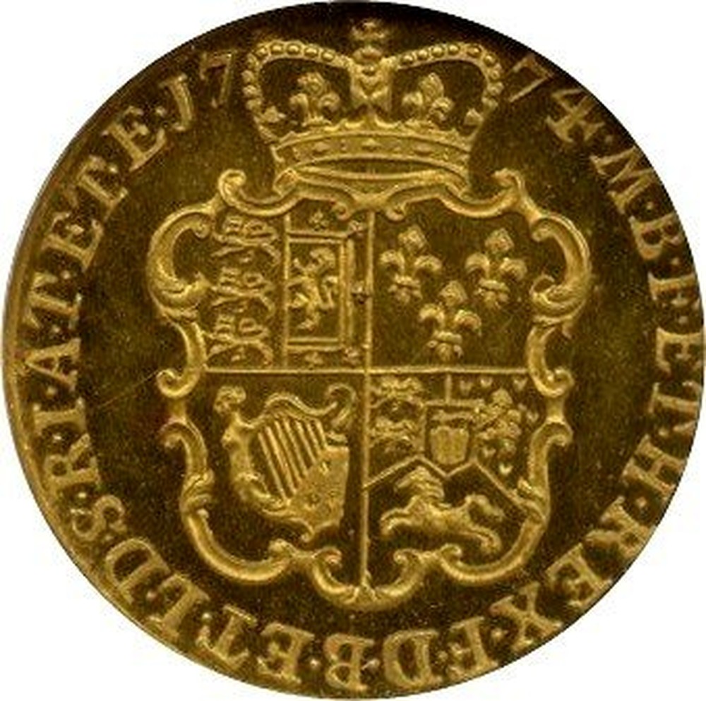 Great Britain Gold 1 Guinea "- George III (Pattern)" 1791 coin value KM ...