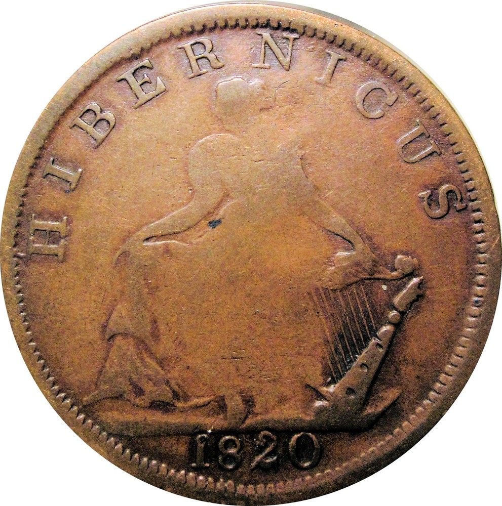 Irish 1/2 Penny Republic 1820 coin value | coinscatalog.NET